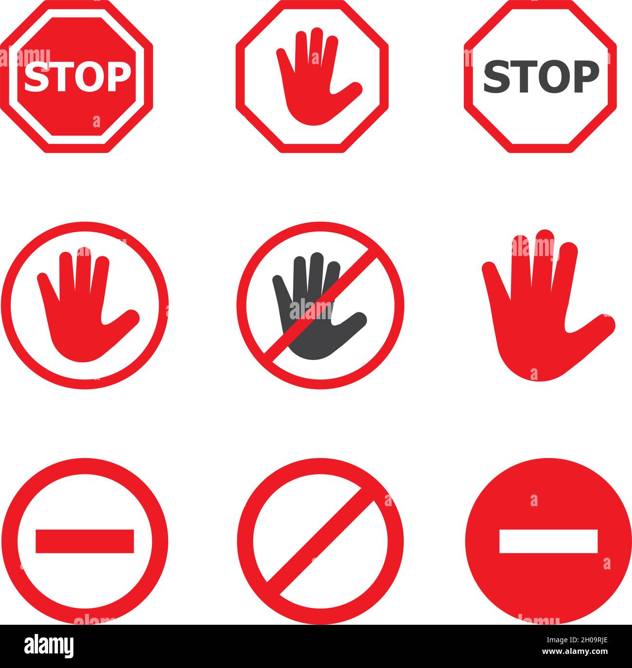 blocking Stop Icon vector template Stock Vector Image & Art - Alamy