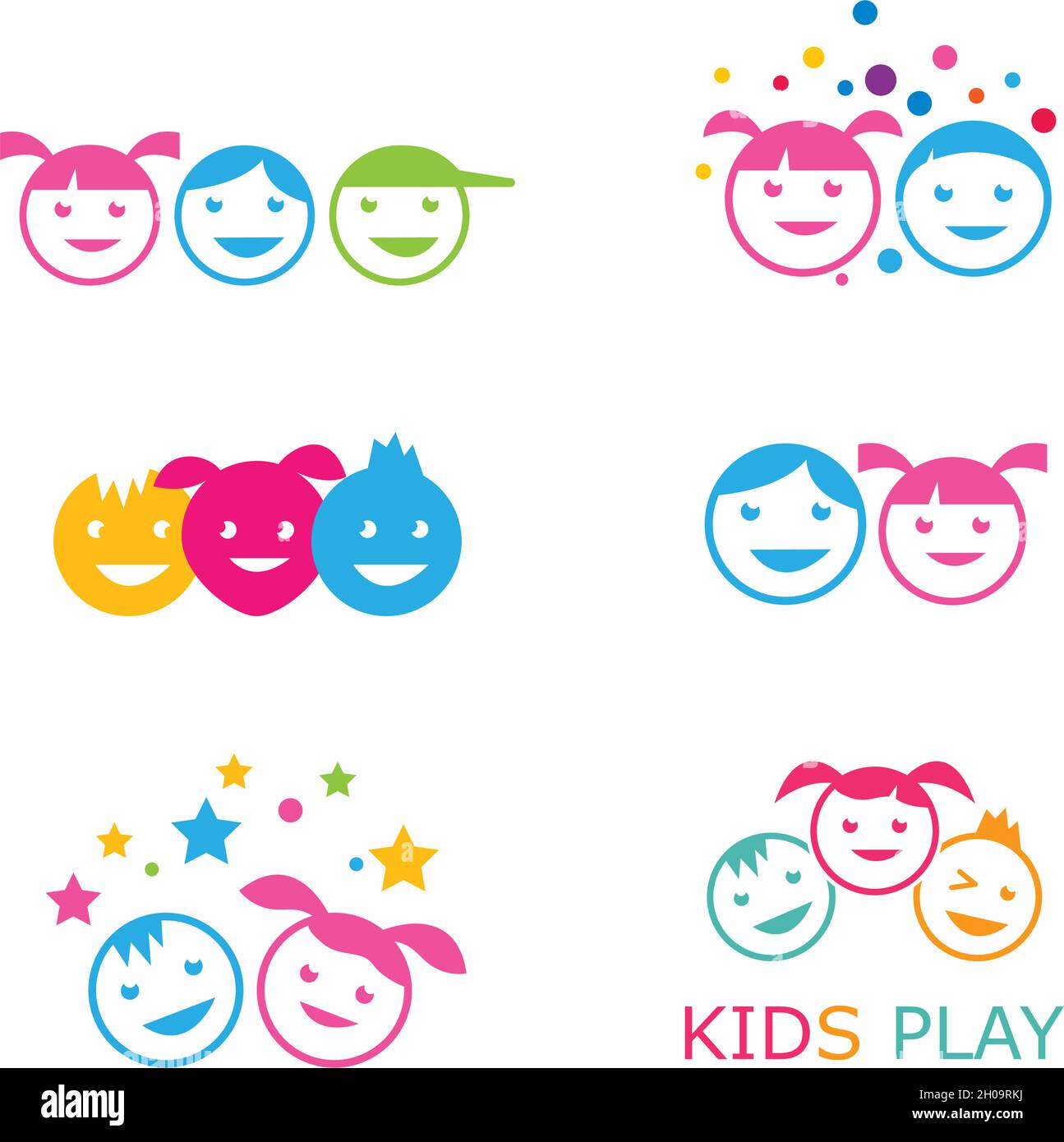 kids play logo vector template Stock Vector Image & Art - Alamy
