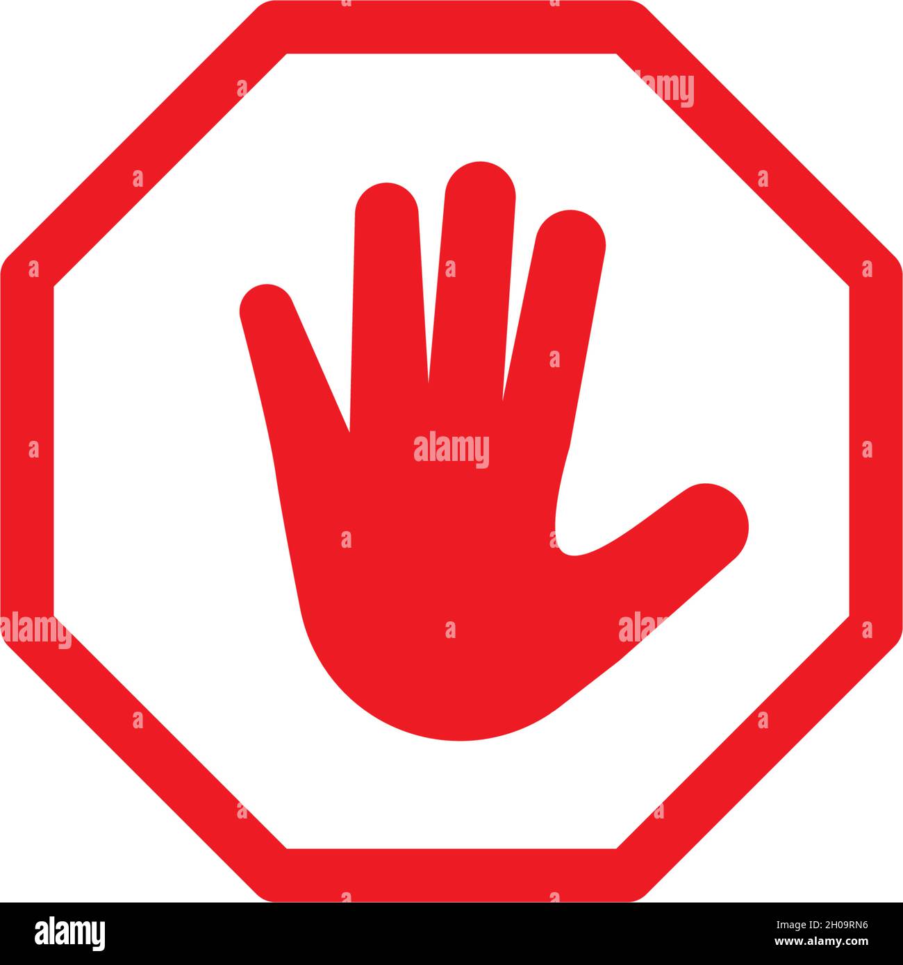 blocking Stop Icon vector template Stock Vector Image & Art - Alamy