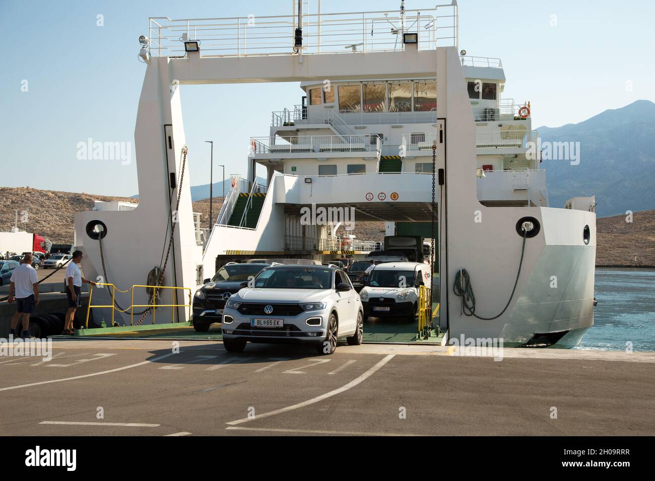 "27.06.2020, Croatia, Primorje-Gorski kotar, Rab - Car ferry from the ...
