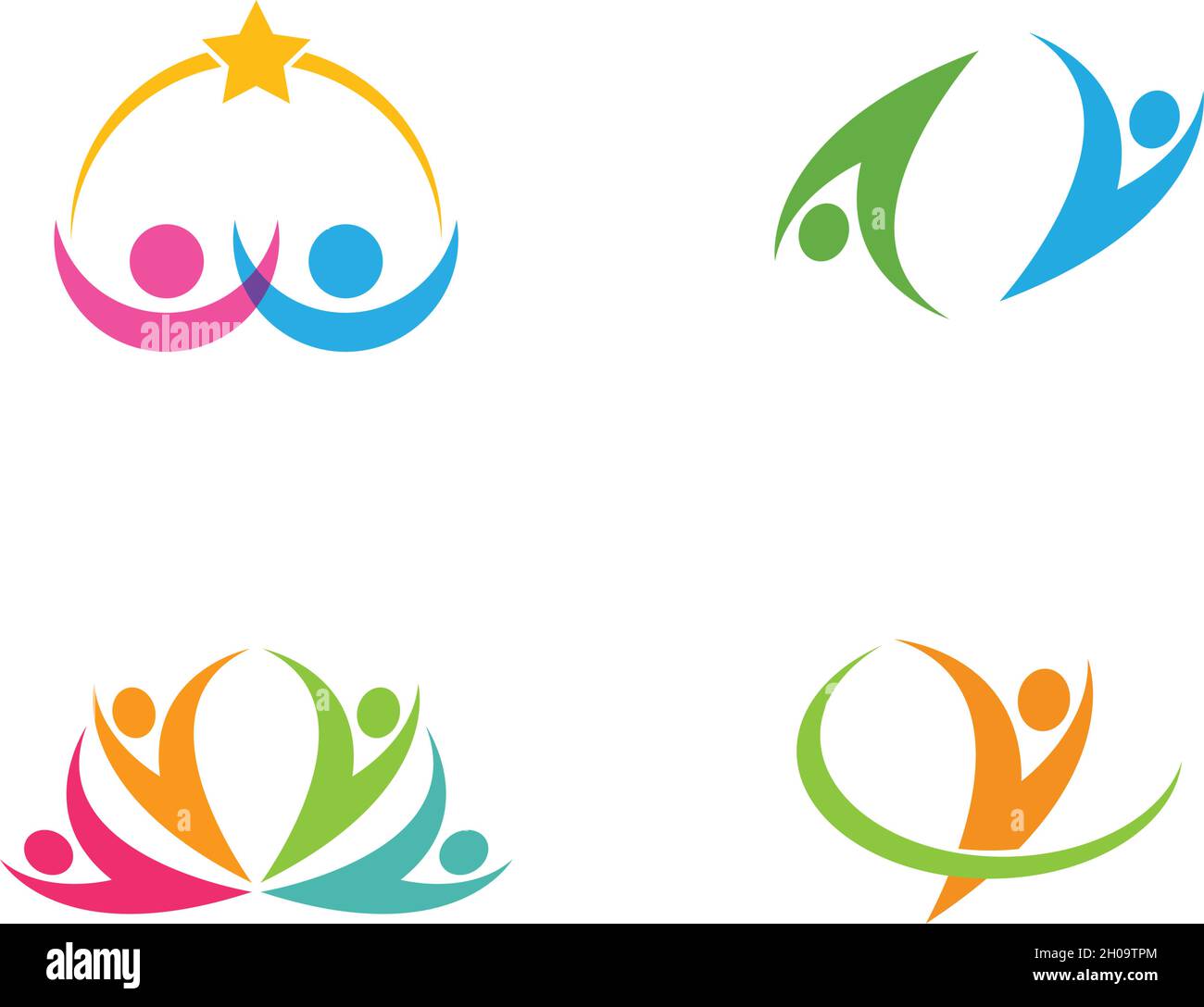 Community, network and social logo design template vector Stock Vector ...