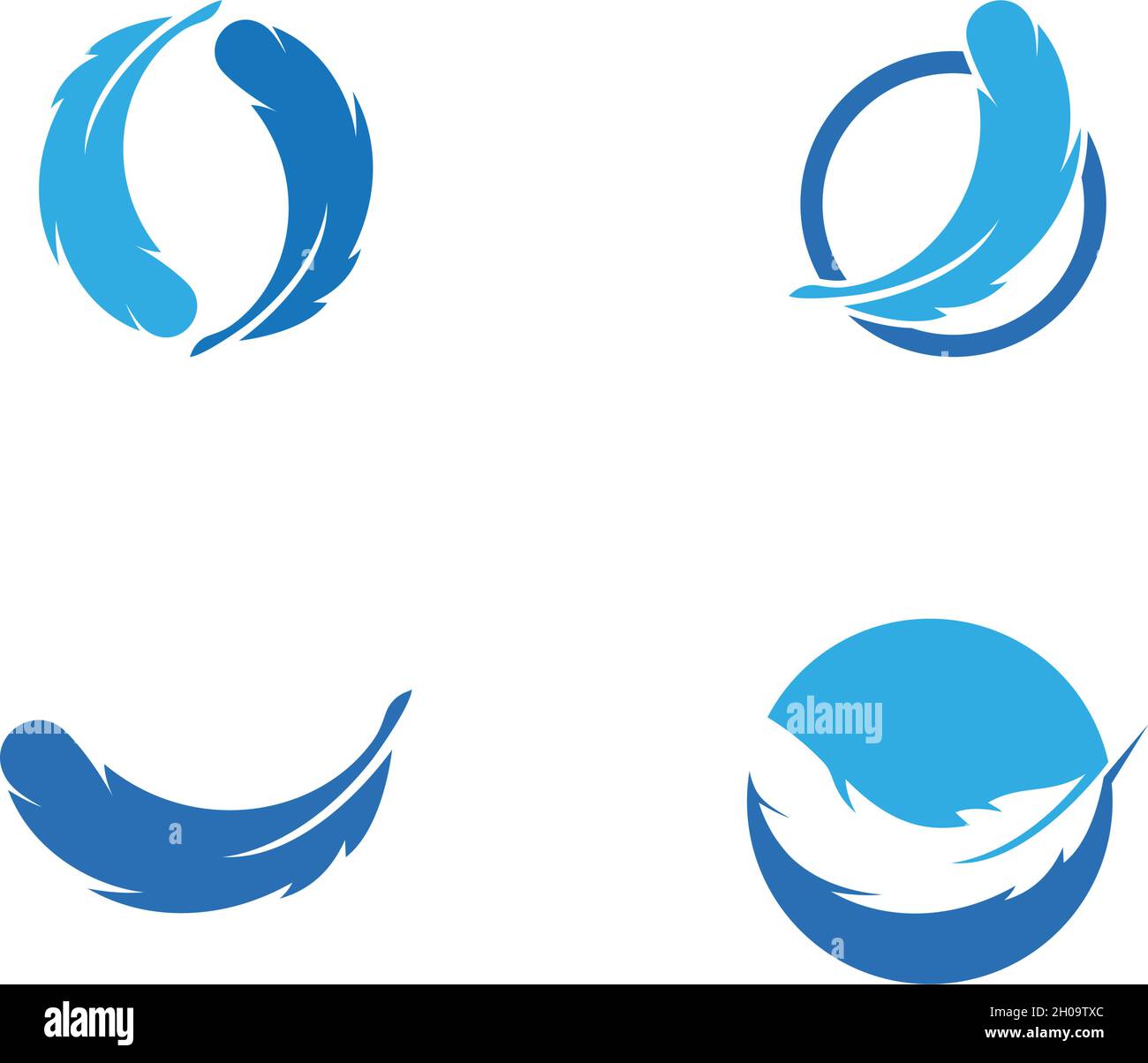 Feather ilustration logo vector template Stock Vector Image & Art - Alamy