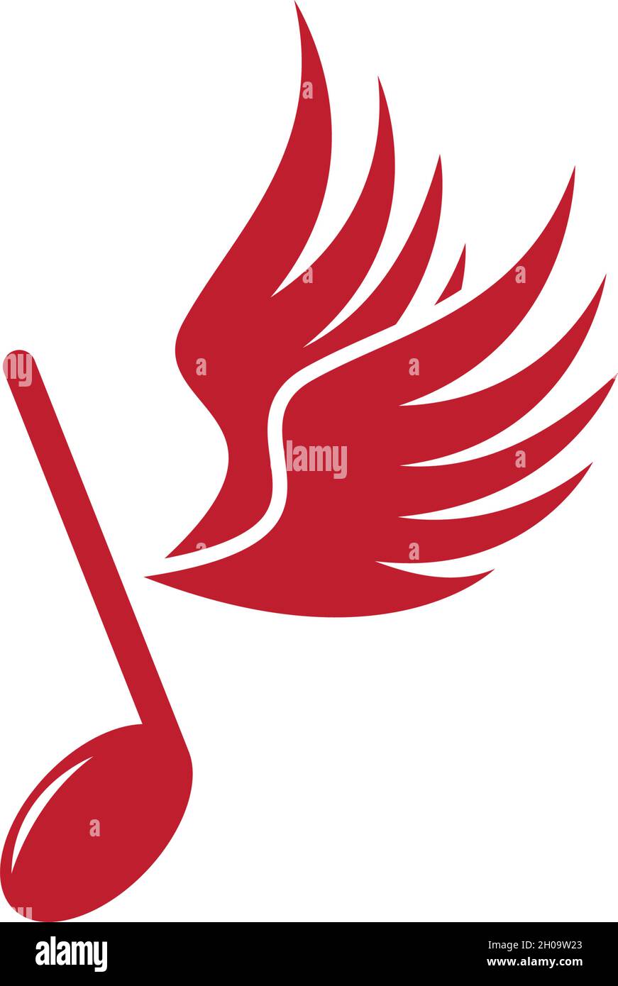Music note wing logo vector design Stock Vector Image & Art - Alamy