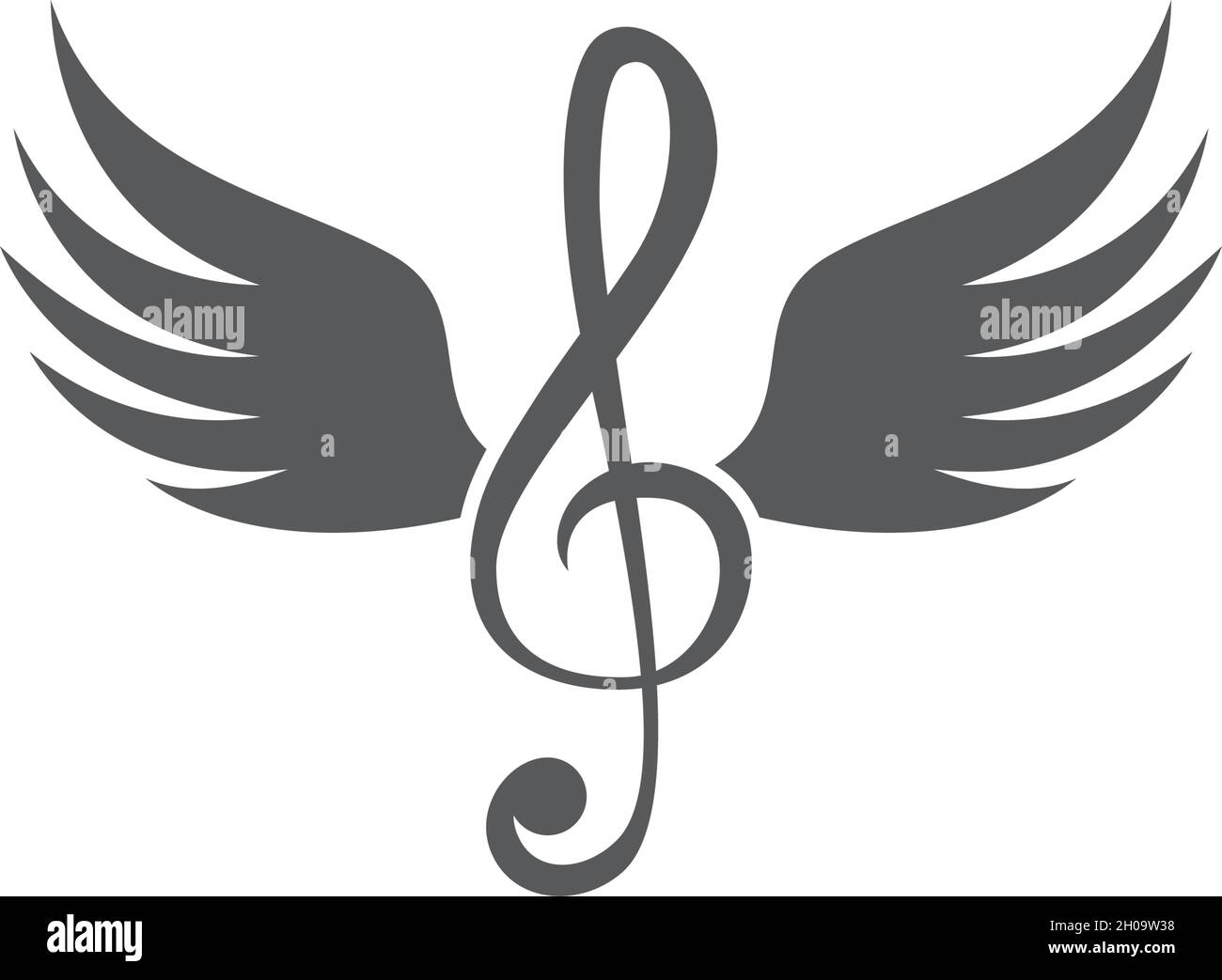 Music note wing logo vector design Stock Vector Image & Art - Alamy