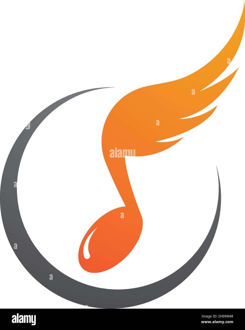 Music note wing logo vector design Stock Vector Image & Art - Alamy