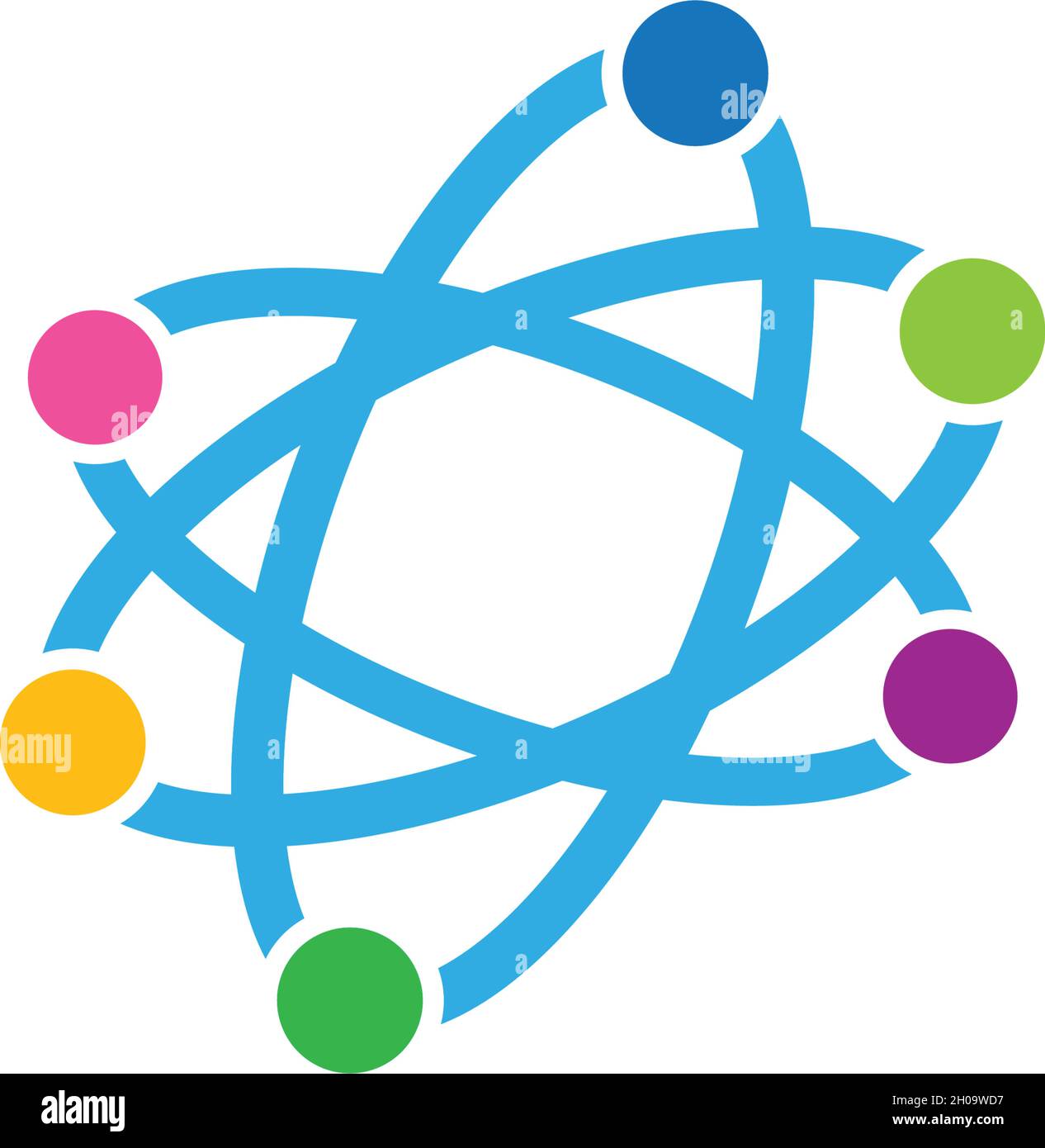 Structure atom logo vector icon template Stock Vector Image & Art - Alamy