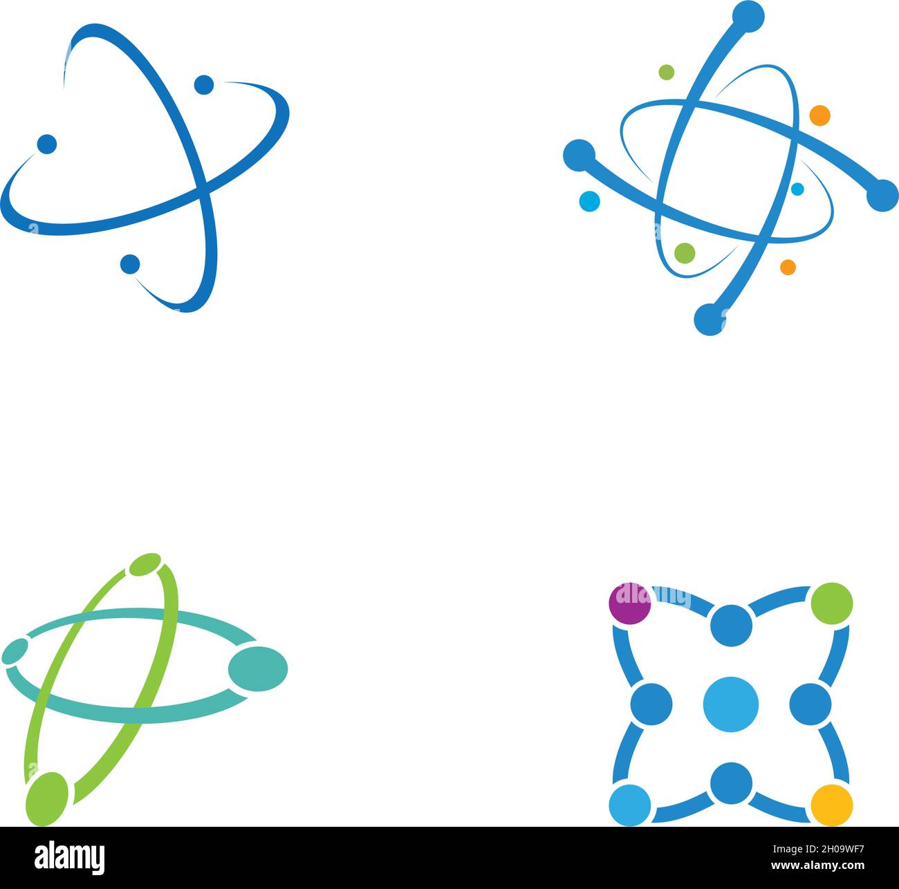 Structure atom logo vector icon template Stock Vector Image & Art - Alamy