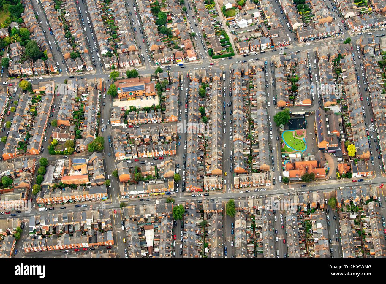 Aerial image of Sneinton, Nottingham Nottinghamshire England UK Stock ...