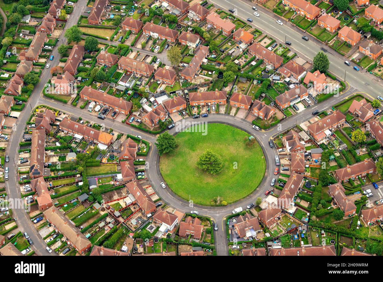 Aerial image of Sneinton, Nottingham Nottinghamshire England UK Stock ...