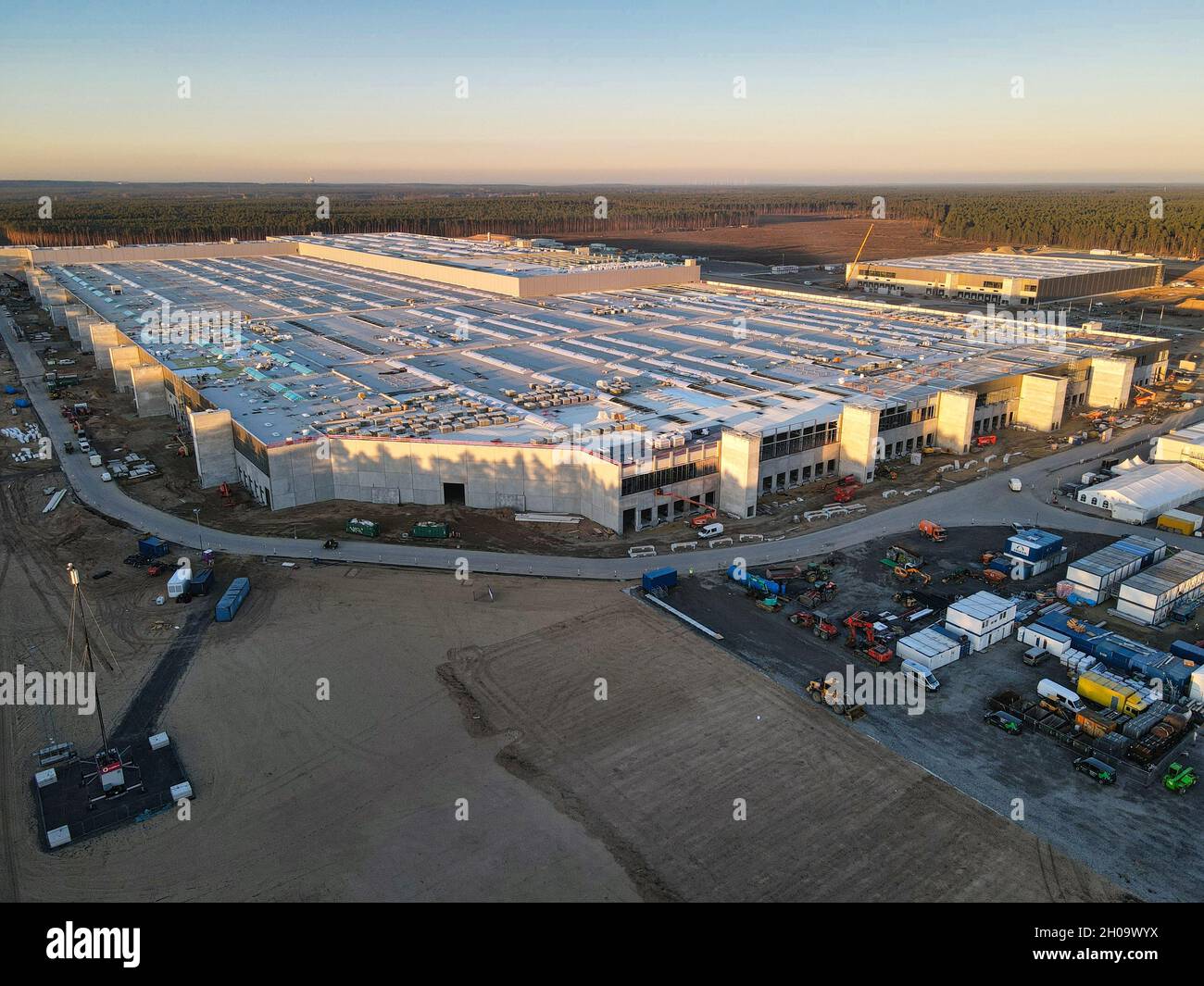 Tesla gigafactory construction site in Germany Stock Photo - Alamy