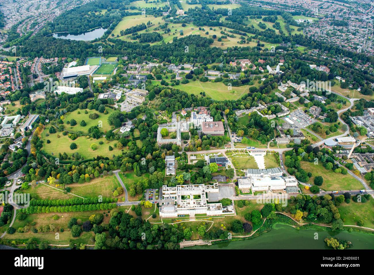 Aerial image of Highfields Park and the University Park Campus ...