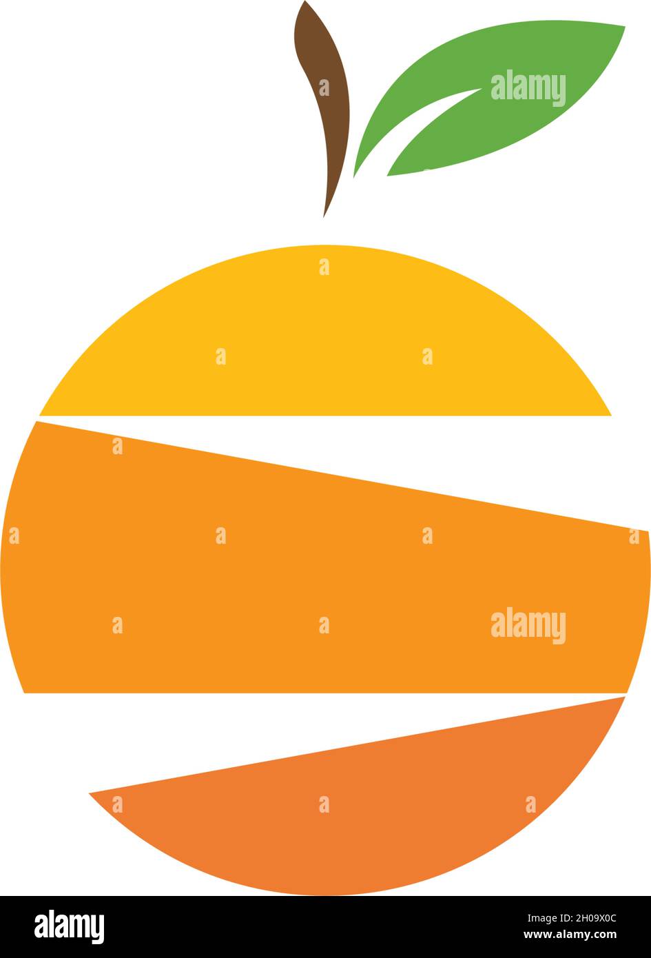 Orange fruit logo Vector illustration template Stock Vector Image & Art ...