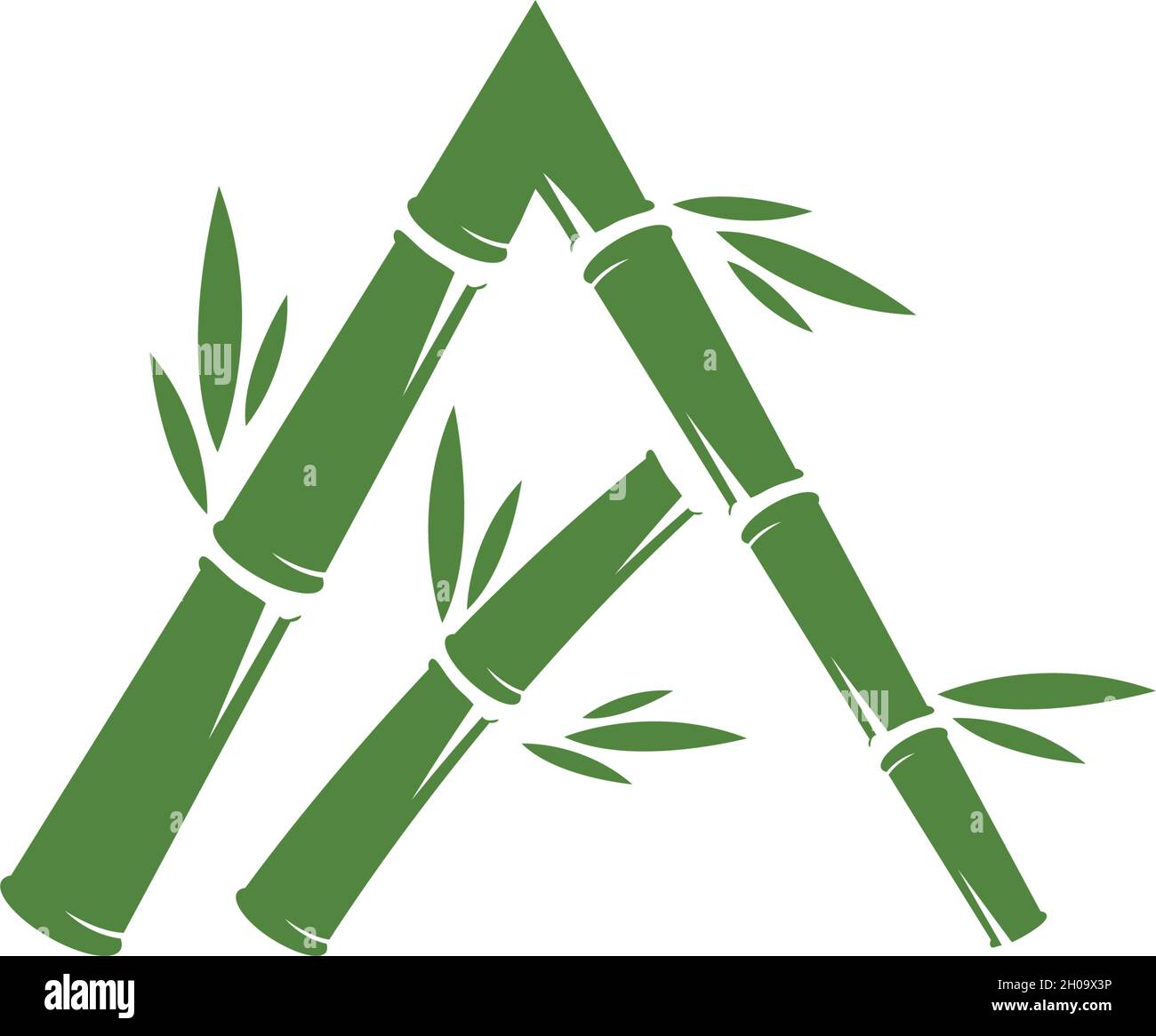 Bamboo logo A letter initial ilustration vector template Stock Vector ...