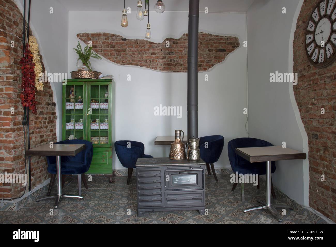 Small country cafe interior hi-res stock photography and images - Alamy