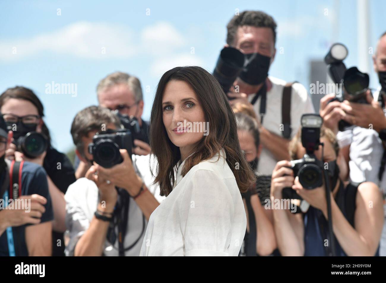 74th edition of the Cannes Film Festival: actress Camille Cottin posing ...