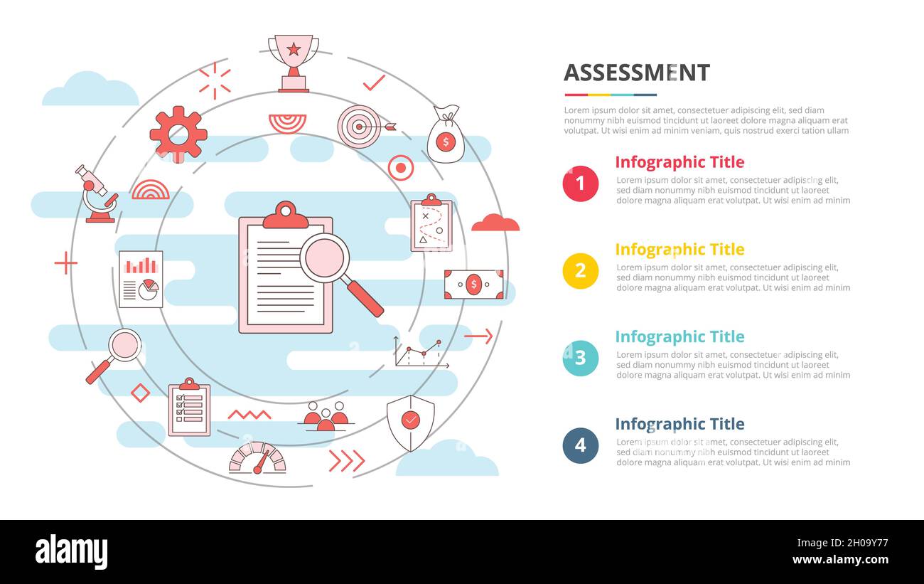 business assessment concept for infographic template banner with four ...