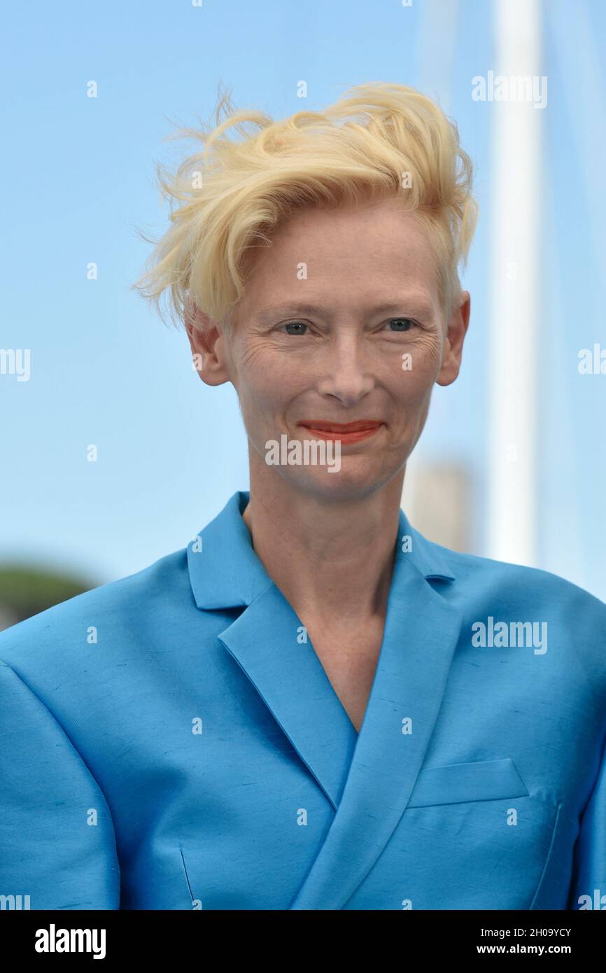 74th edition of the Cannes Film Festival: actress Tilda Swinton posing ...