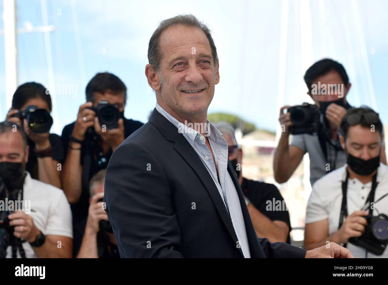 74th edition of the Cannes Film Festival: actor Vincent Lindon posing ...
