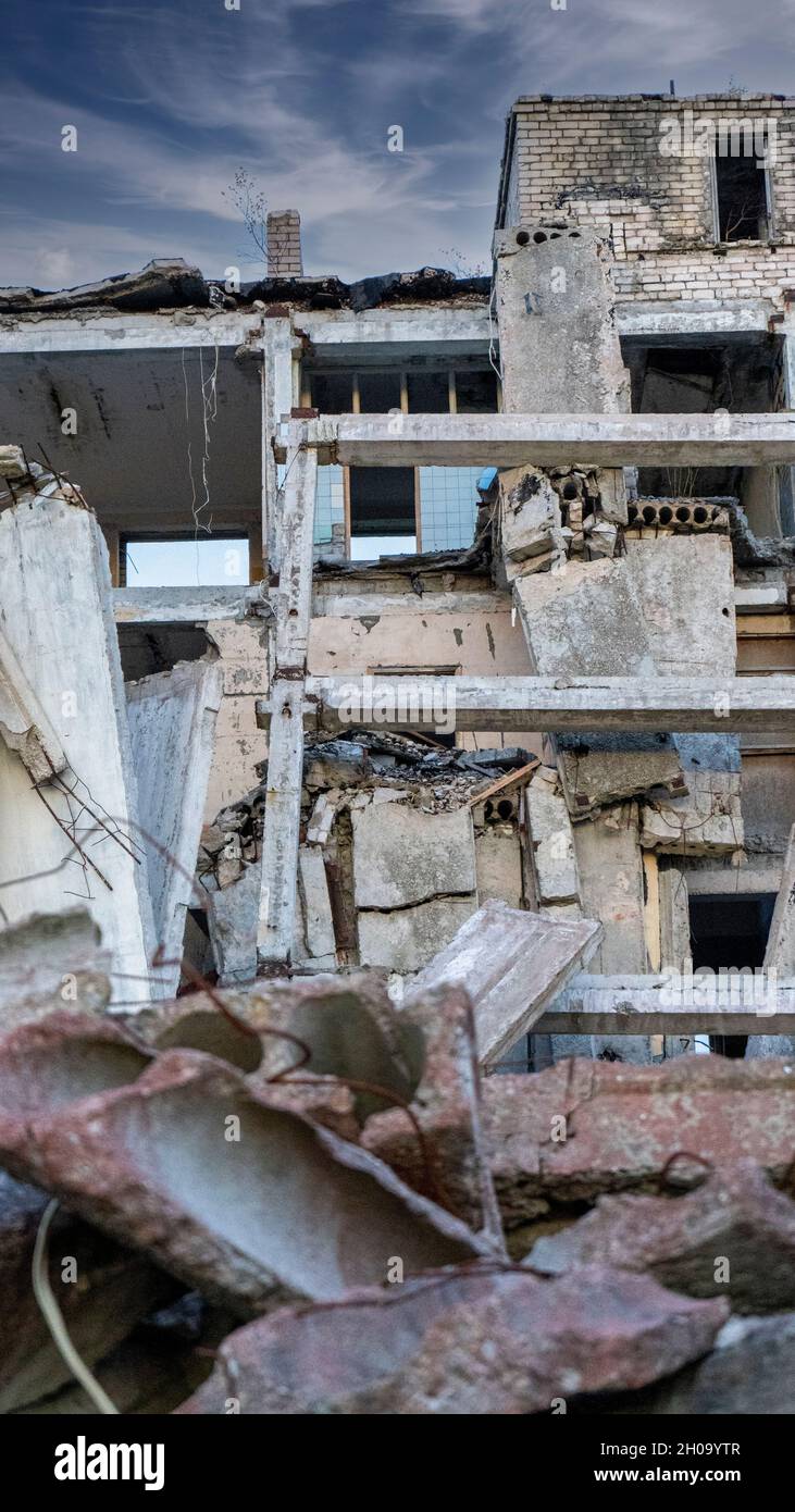 Half demolished industrial building hi-res stock photography and images ...