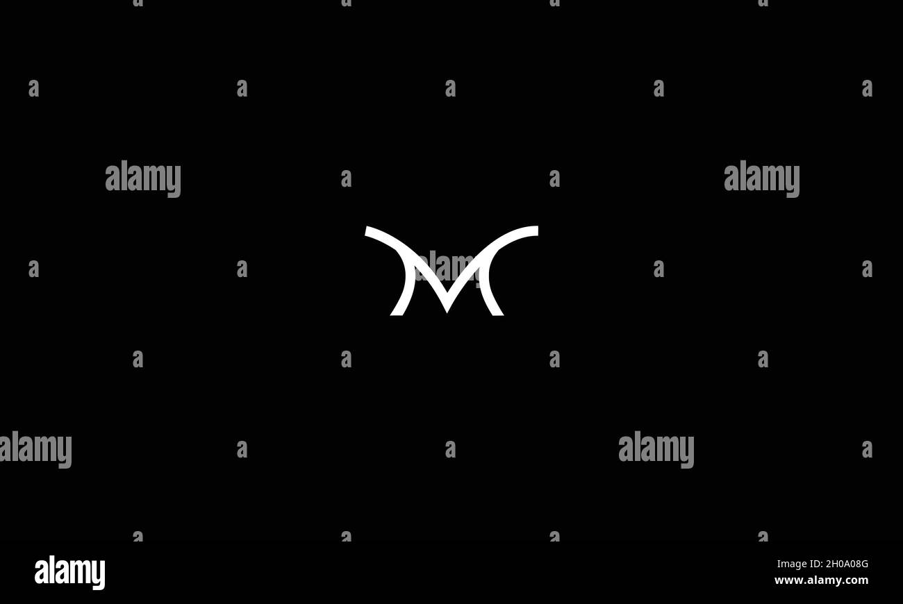 LEETER M LOGO DESIGN WITH NEGATIVE SPACE EFFECT FOR ILLUSTRATION USE ...