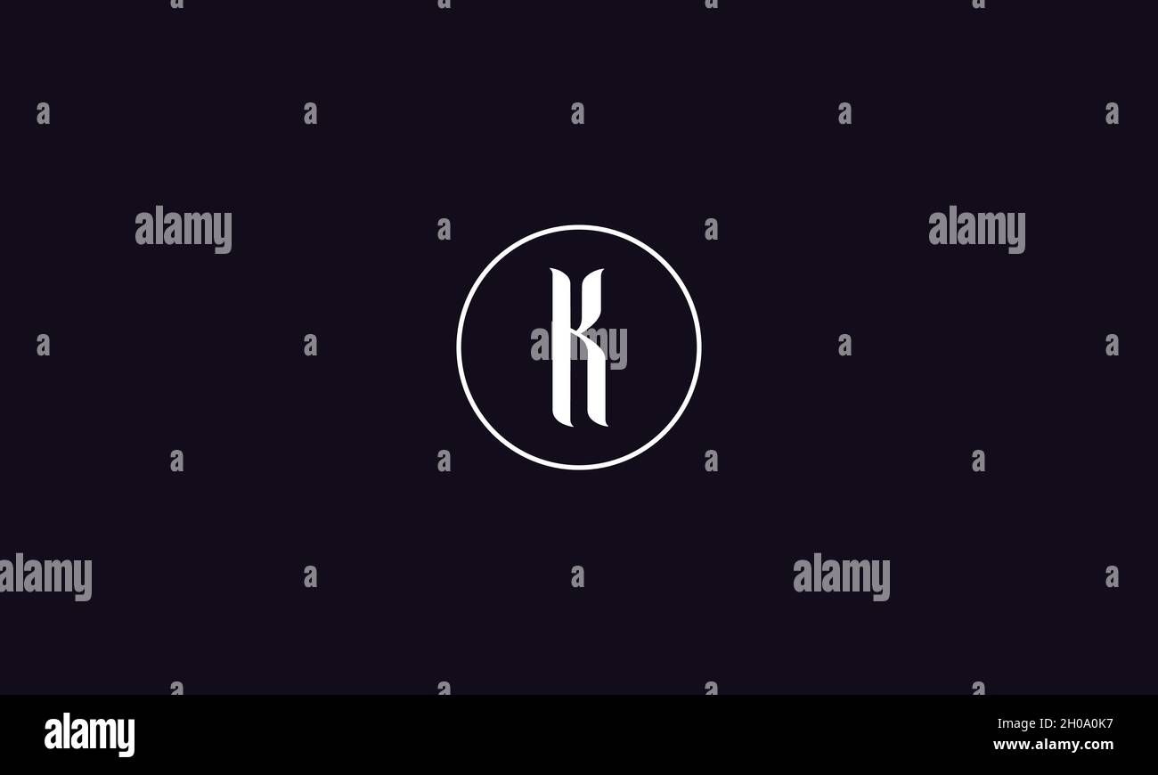 LEETER K LOGO DESIGN WITH NEGATIVE SPACE EFFECT FOR ILLUSTRATION USE ...