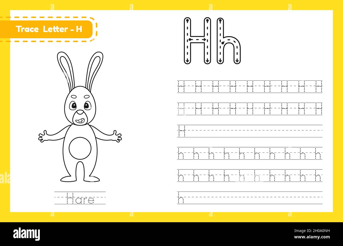 Tracing letter h hi-res stock photography and images - Alamy