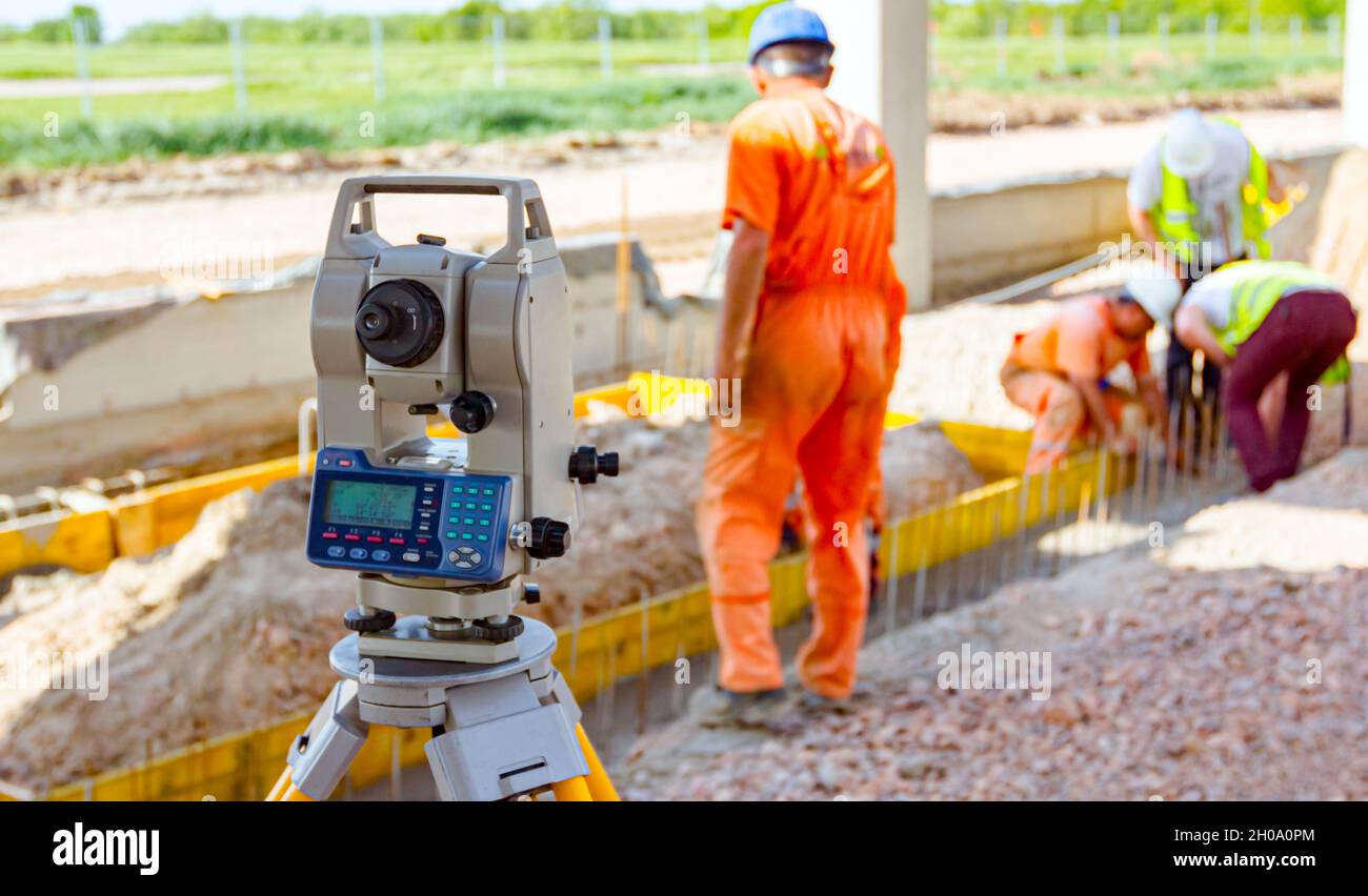 Surveyor instrument is for measuring level on construction site ...