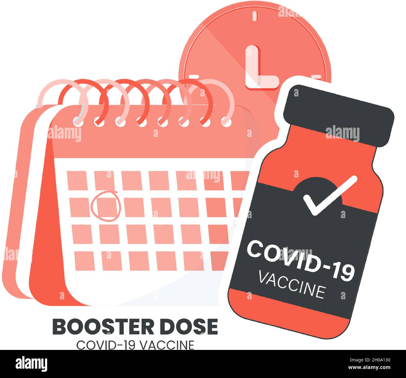 Illustrator vector of Vaccine bottle, syringe injection and calendar ...