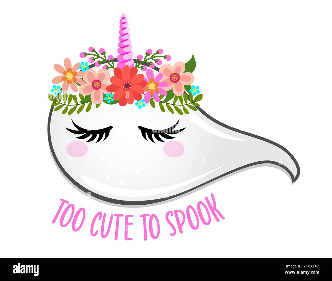 Too cute to spook, Happy Halloween - beautiful ghost girl. Spooky ghost ...