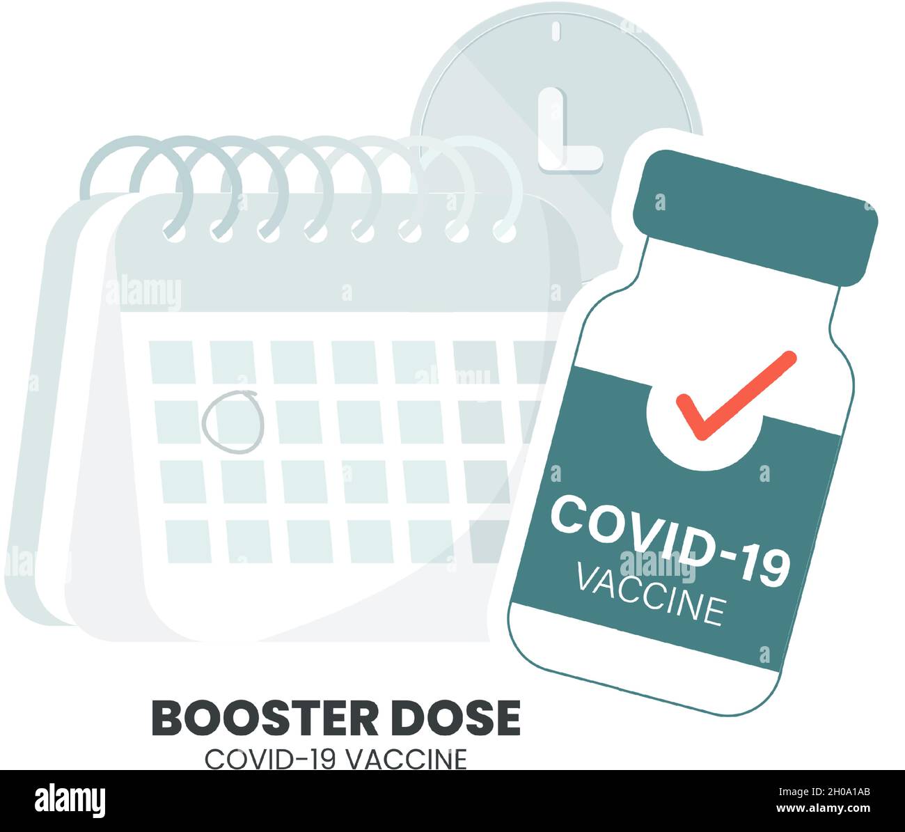 Illustrator vector of Vaccine bottle, syringe injection and calendar ...