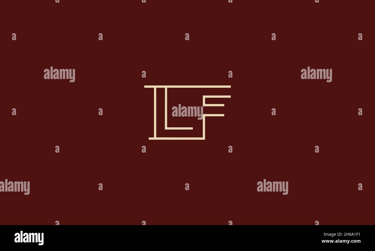 LETTERS LF LOGO DESIGN WITH NEGATIVE SPACE EFFECT FOR ILLUSTRATION USE ...