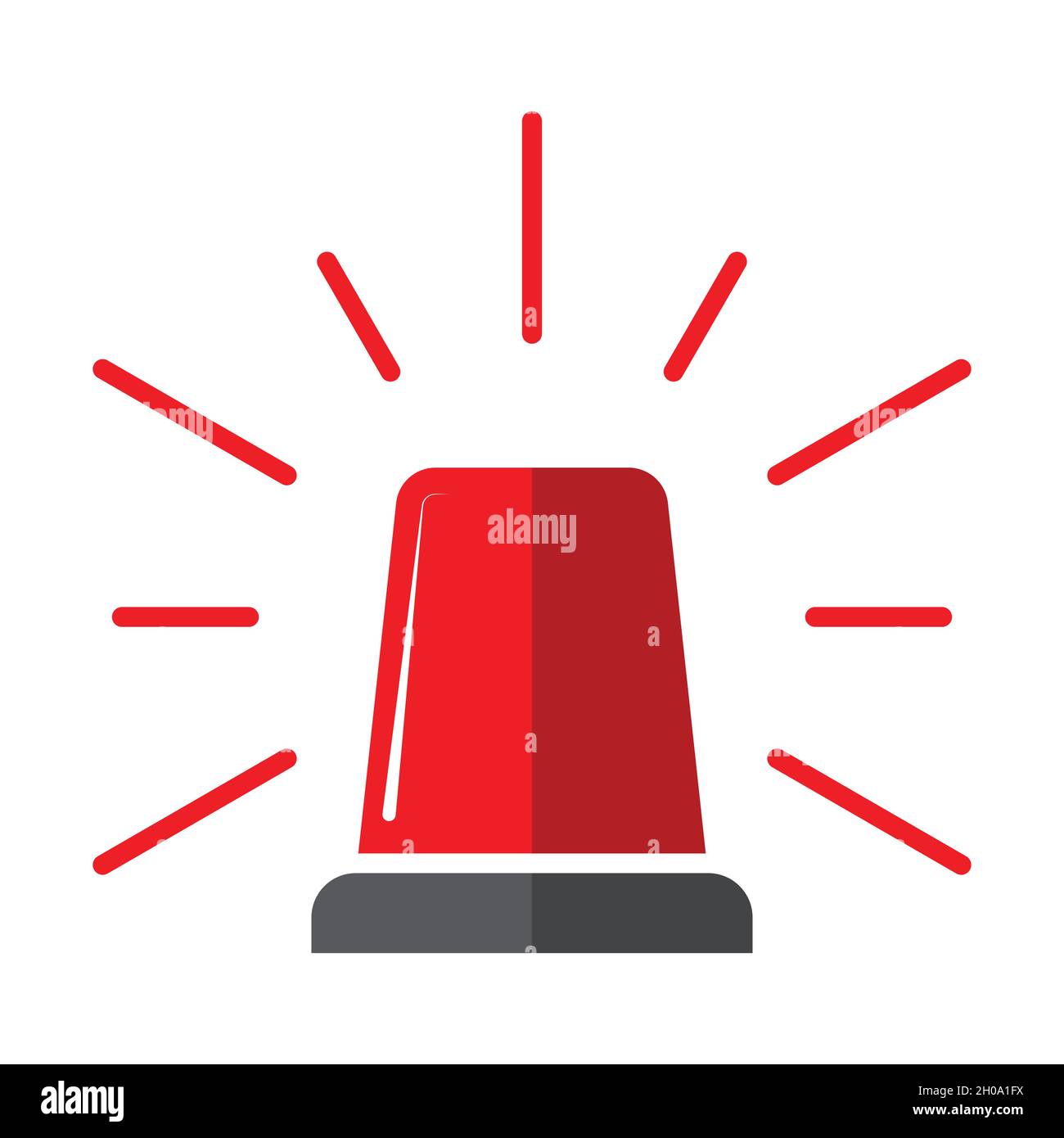 Siren icon vector emergency symbol. Ambulance sign isolated on white ...