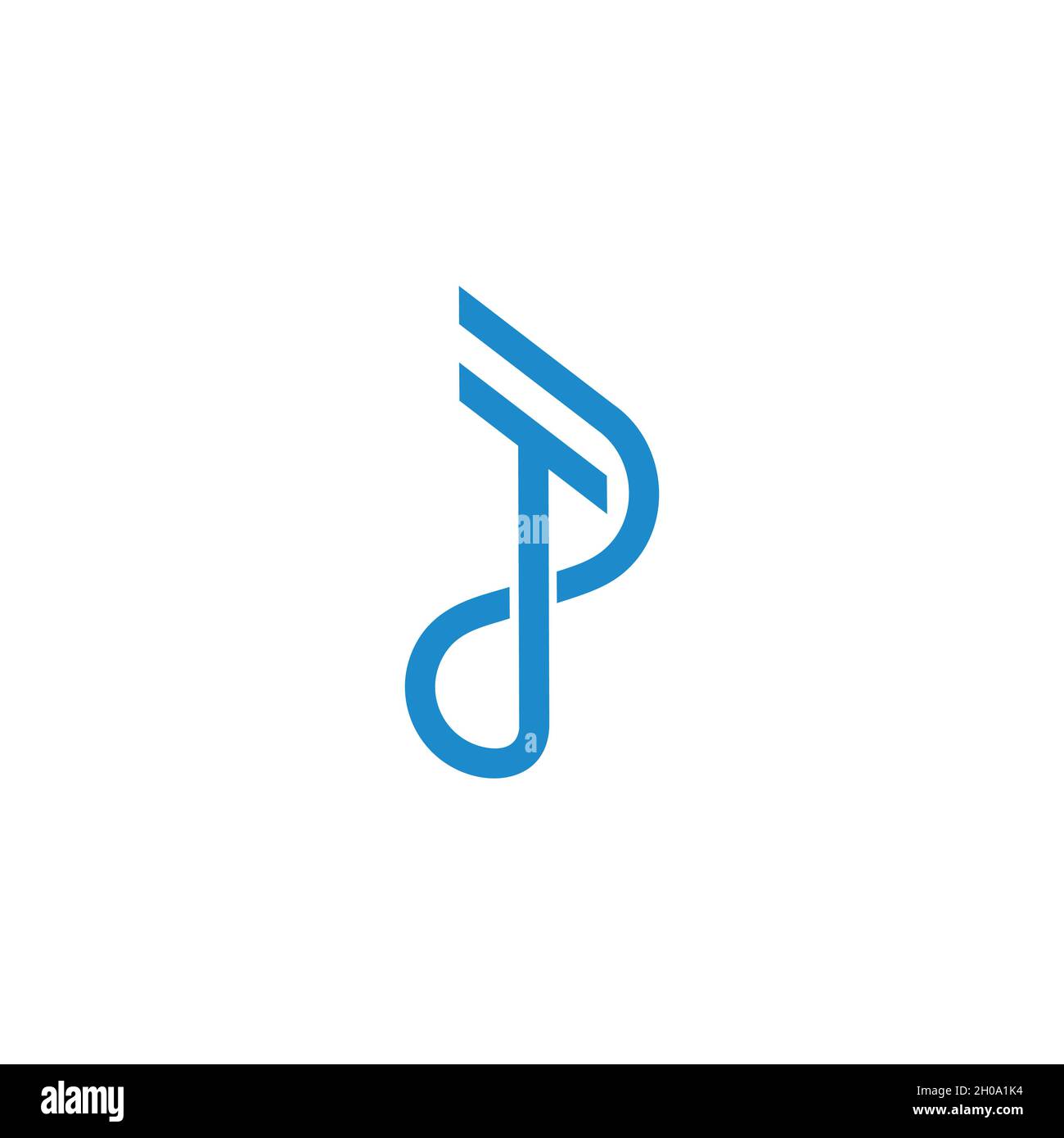 letter tp simple loop overlapping design logo vector Stock Vector Image ...