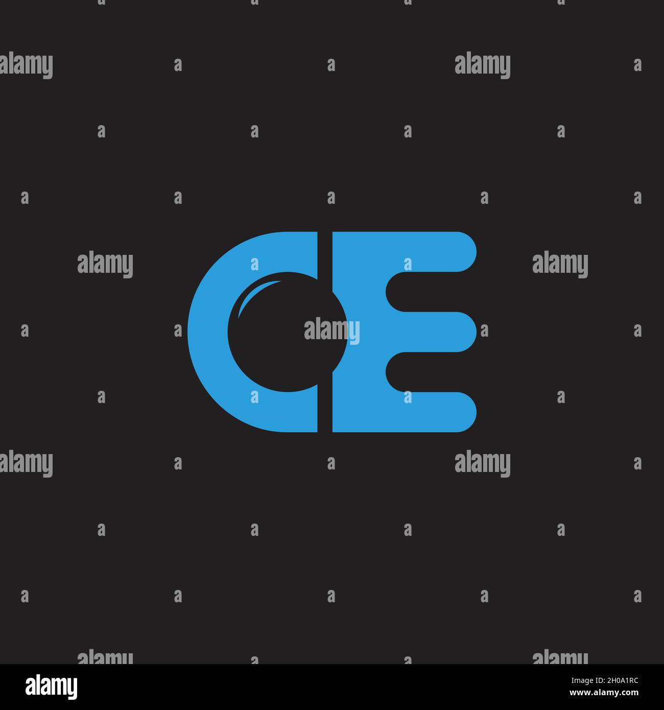 letter ce simple geometric glass design logo vector Stock Vector Image ...