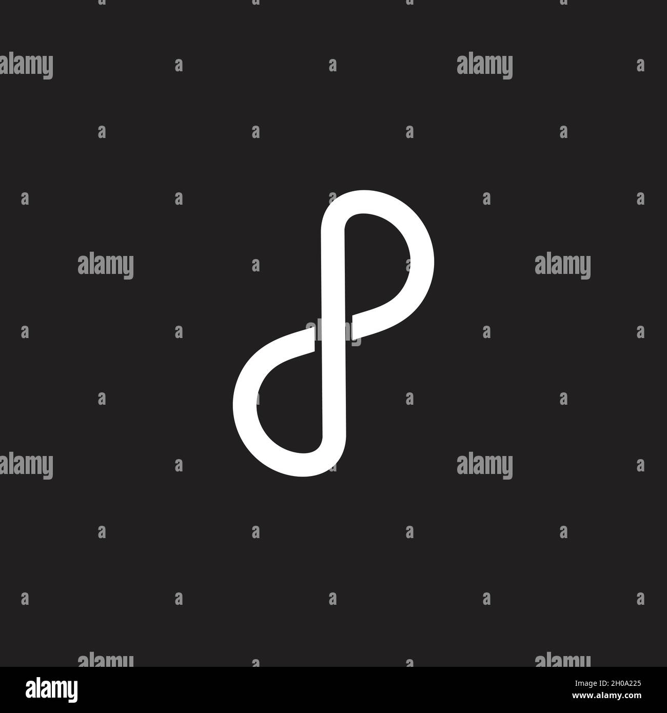 letter dp infinity line simple geometric linear design logo vector ...