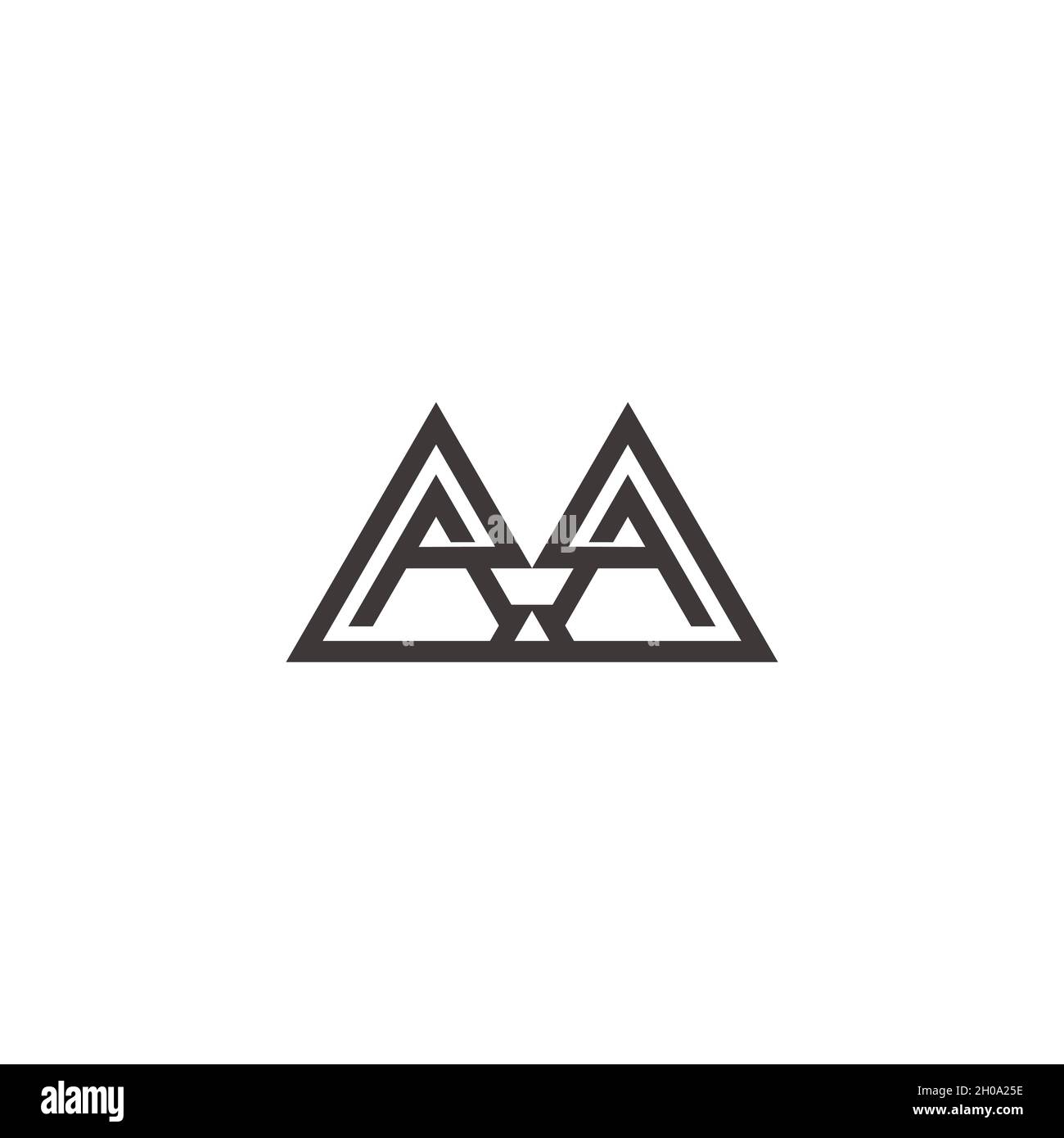 letter ma simple triangle geometric linear logo vector Stock Vector ...