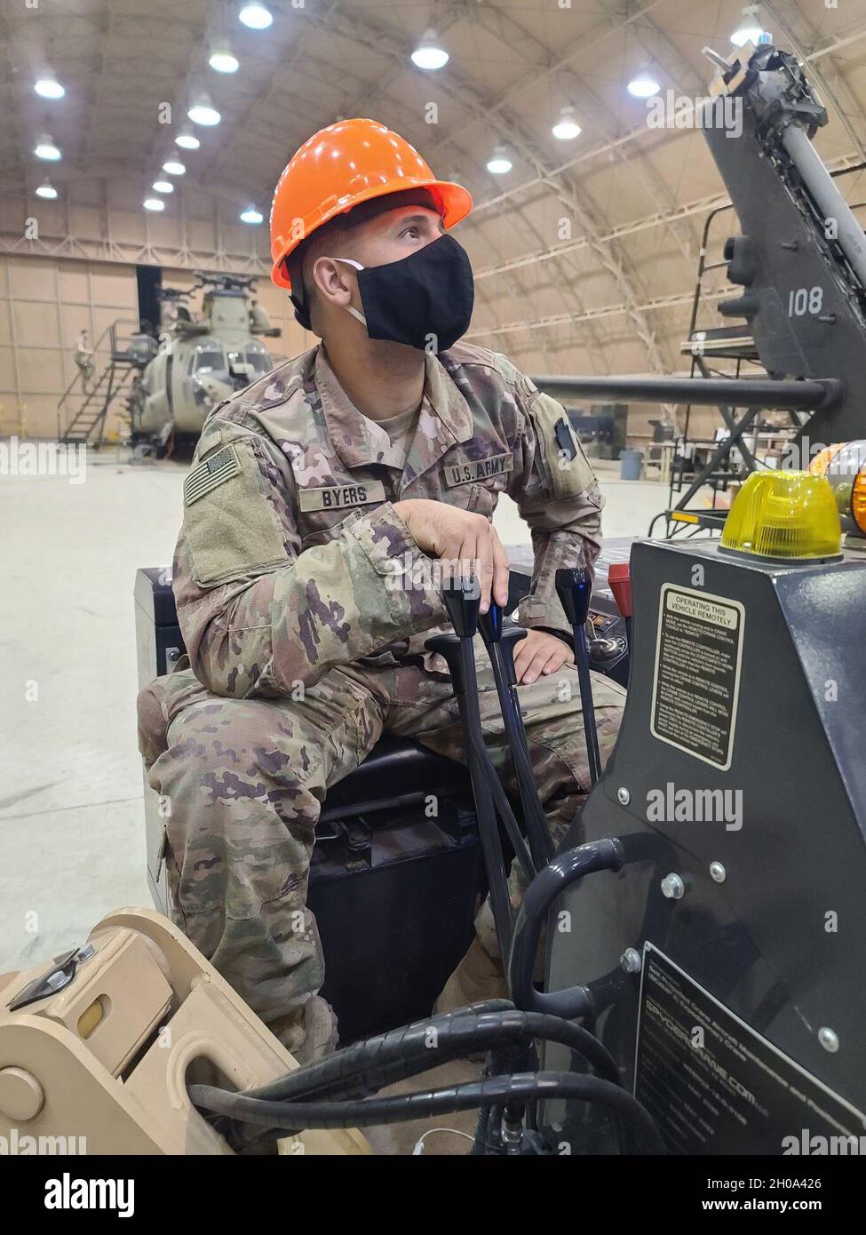 U.S. Army Sgt. Neil Byers, a UH-60 helicopter repairer with Bravo ...