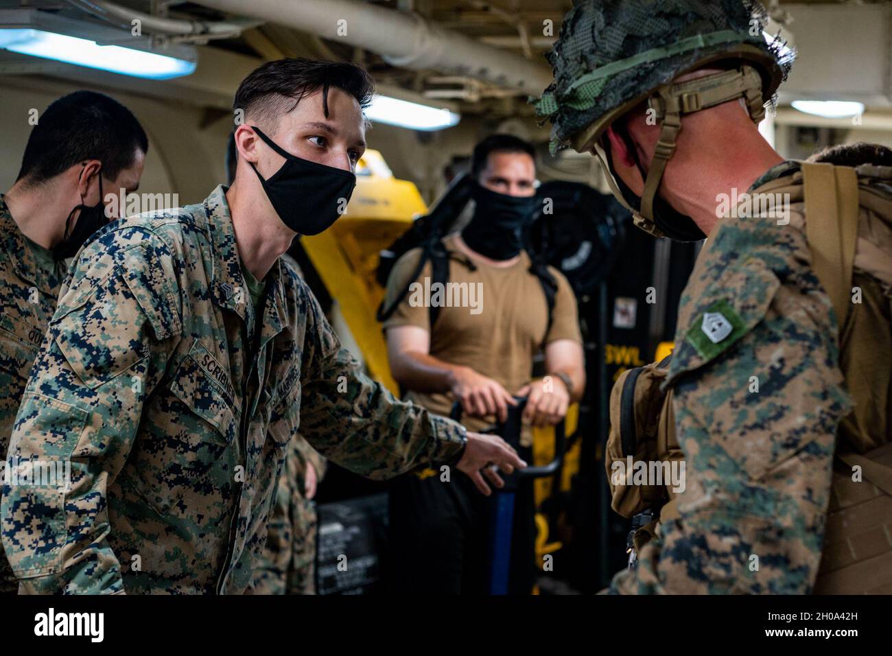 U.S. Marine Corps Sgt. David Scribner, an ammunition technician with ...