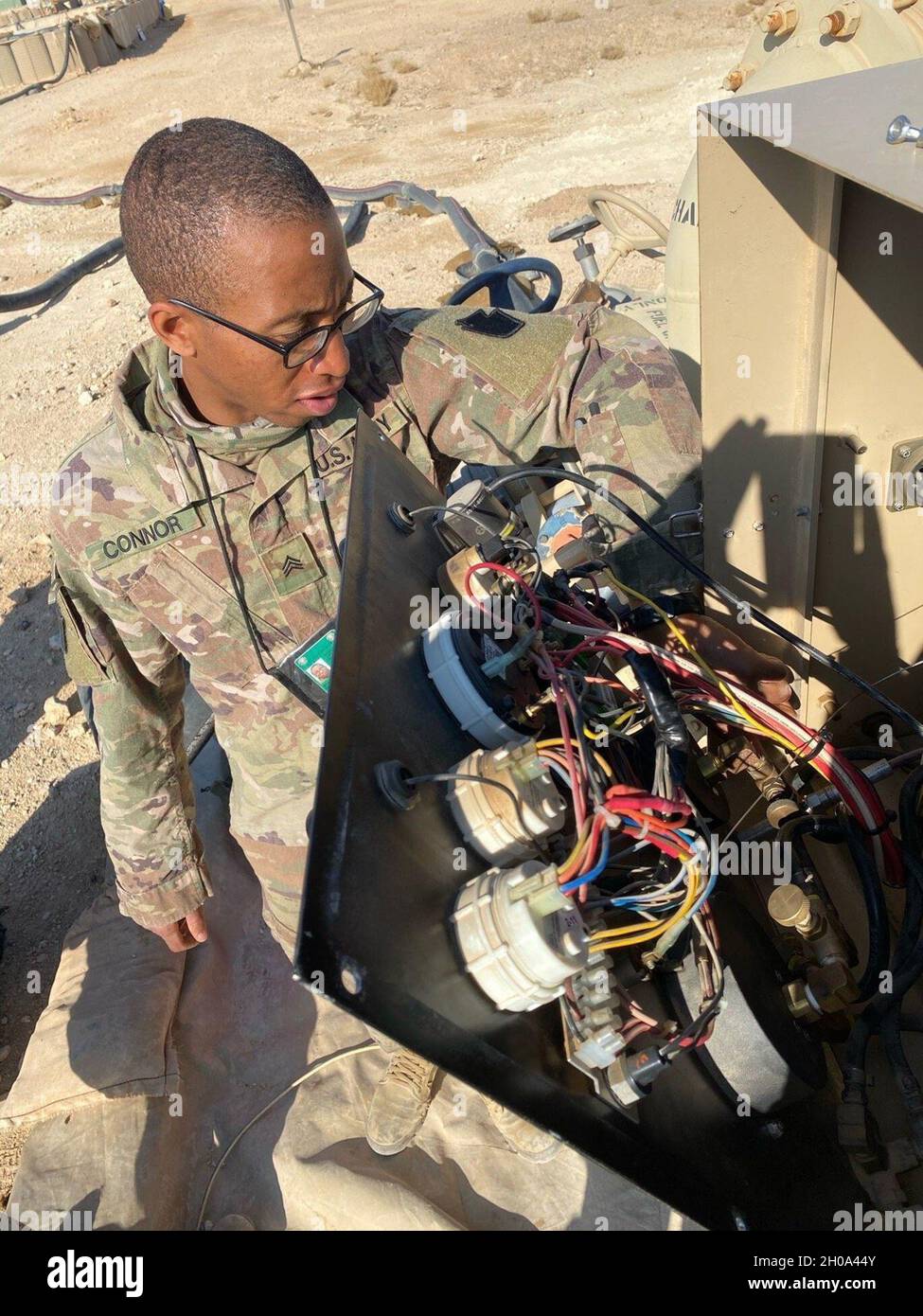 U.S. Army Sgt. Maxwell Connor, utilities equipment repairer with Echo ...
