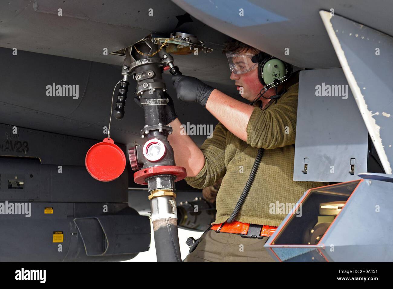 U.S. Air Force Staff Sgt. Zachery Larson, 48th Maintenance Group crew ...