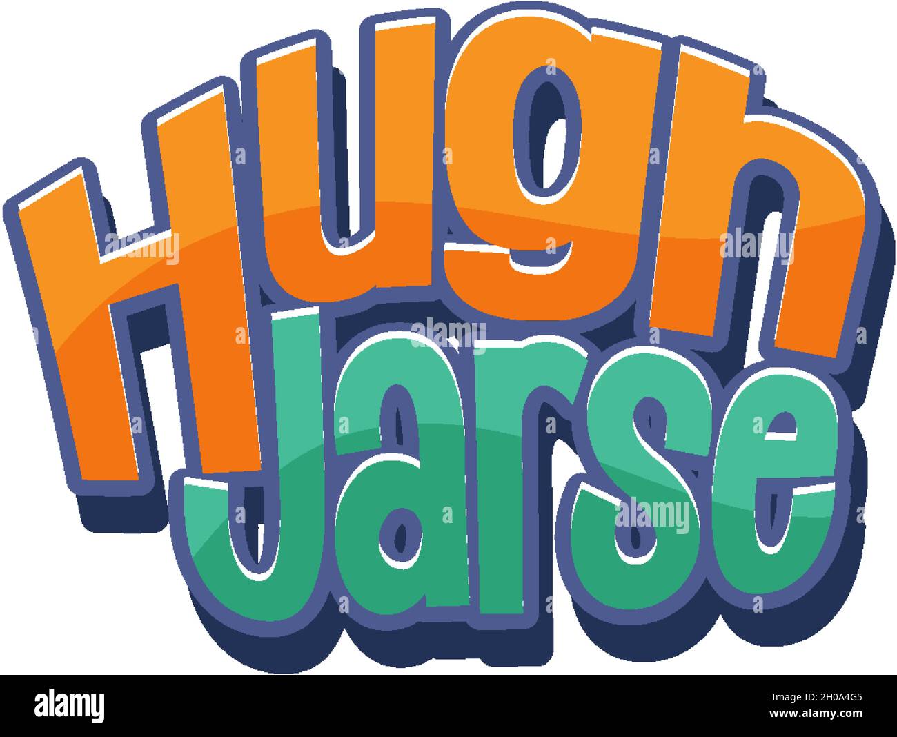 Hugh Jass logo text design illustration Stock Vector Image & Art - Alamy