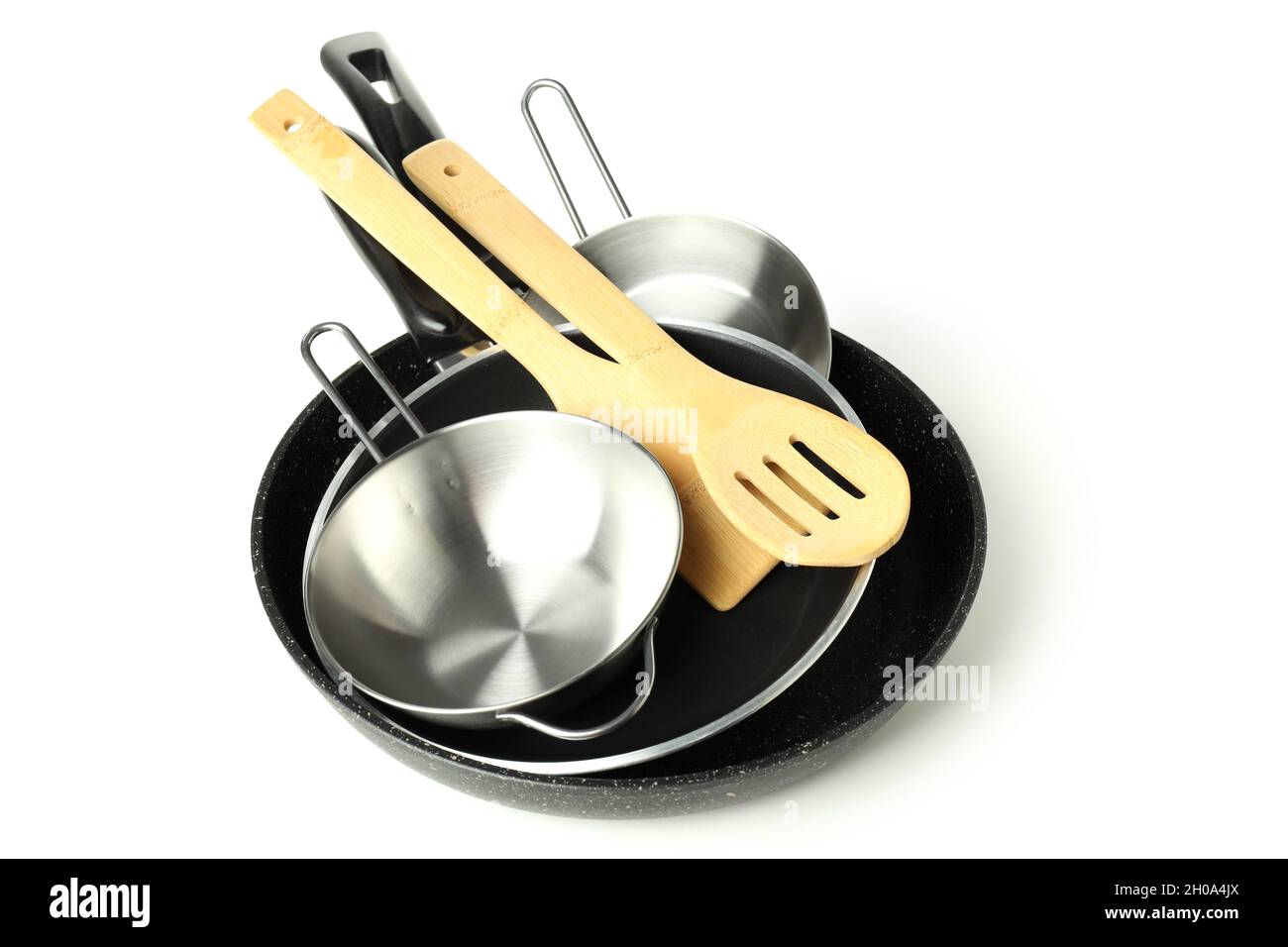 Different kitchen utensil isolated on white background Stock Photo - Alamy