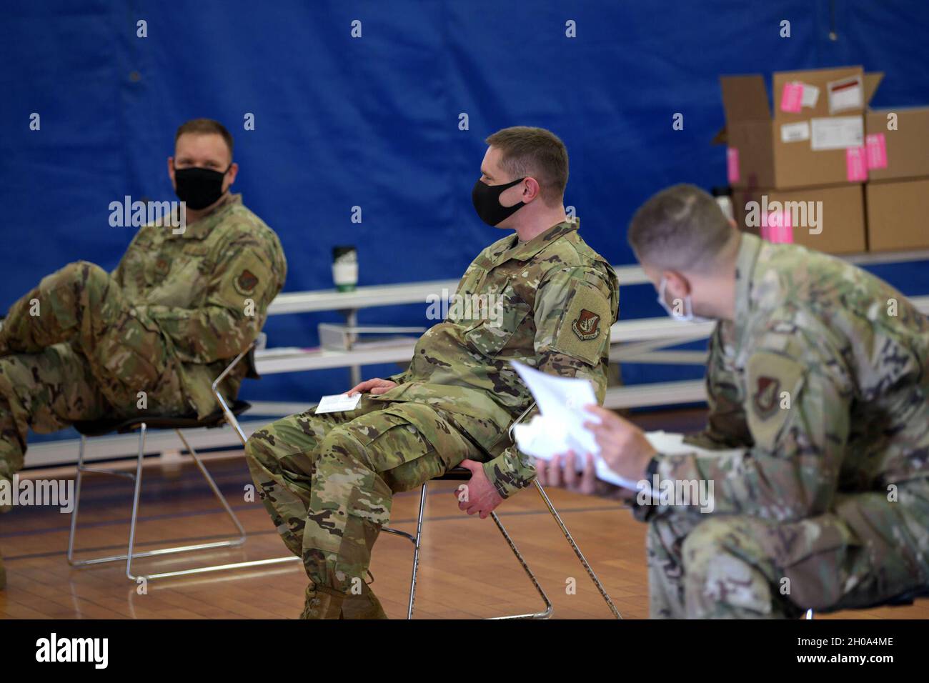 U.S. Air Force Capt. Joshua Craig (left), Tech. Sgt. Nathan Wehrle ...