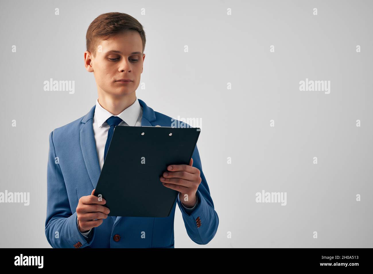 business man in a Voyager suit finance office work Stock Photo - Alamy