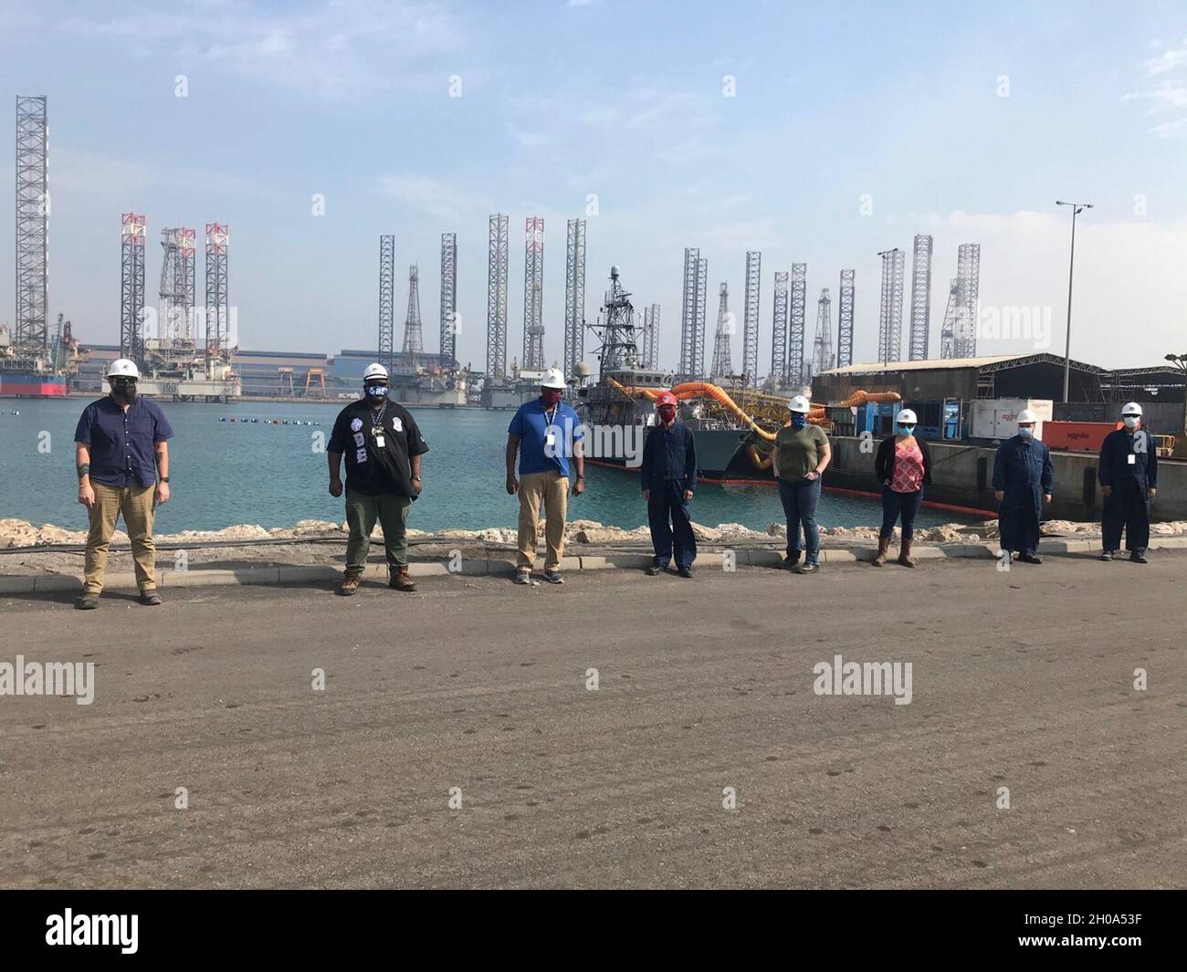 MANAMA, BAHRAIN (Jan. 4, 2021) USS Sirocco (PC 6) Project Team (left to ...