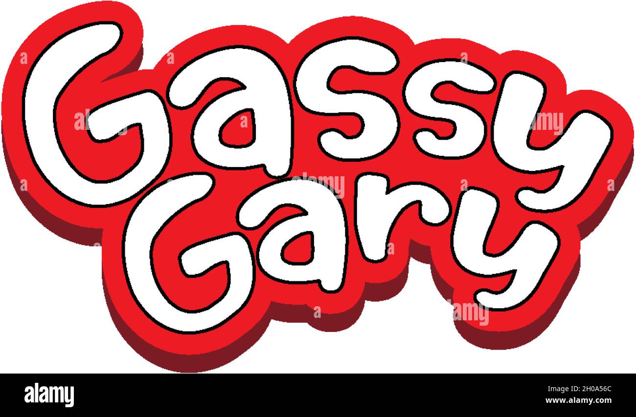 Gassy Gary logo text design illustration Stock Vector Image & Art - Alamy