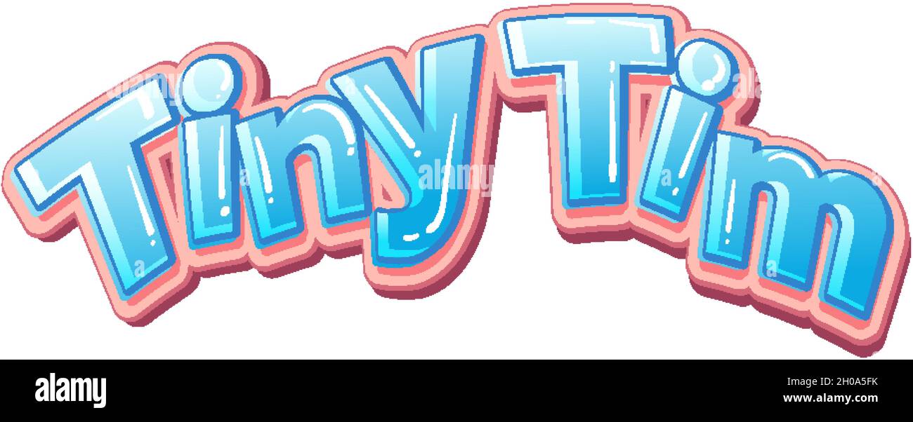 Tiny Tim logo text design illustration Stock Vector Image & Art - Alamy