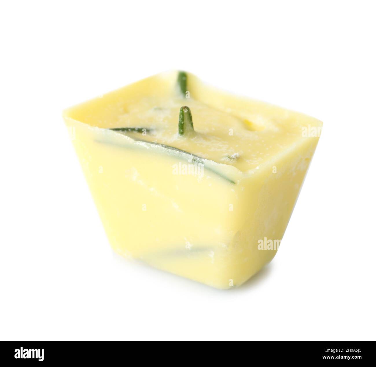 Rosemary and olive oil ice cube on white background Stock Photo - Alamy