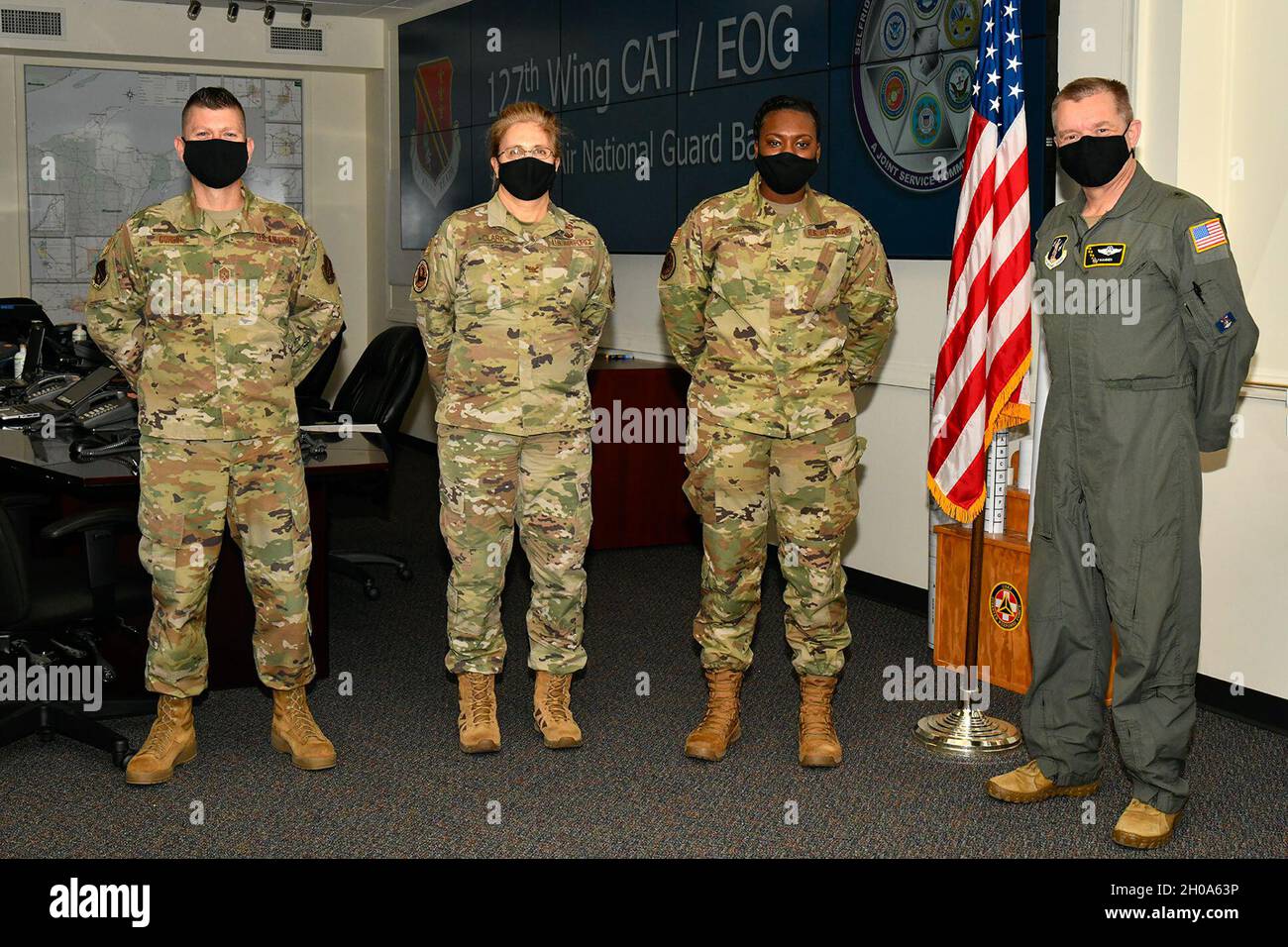 127th Wing Commander Brigadier General Mammen promotes Airman Sydney ...