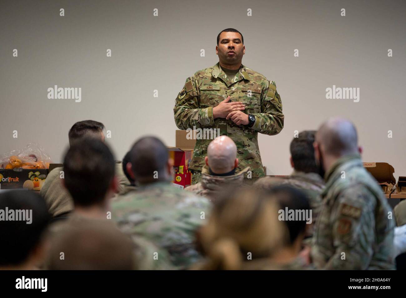 U.S. Air Force 1st Lt. David King, an aircraft maintenance officer with ...